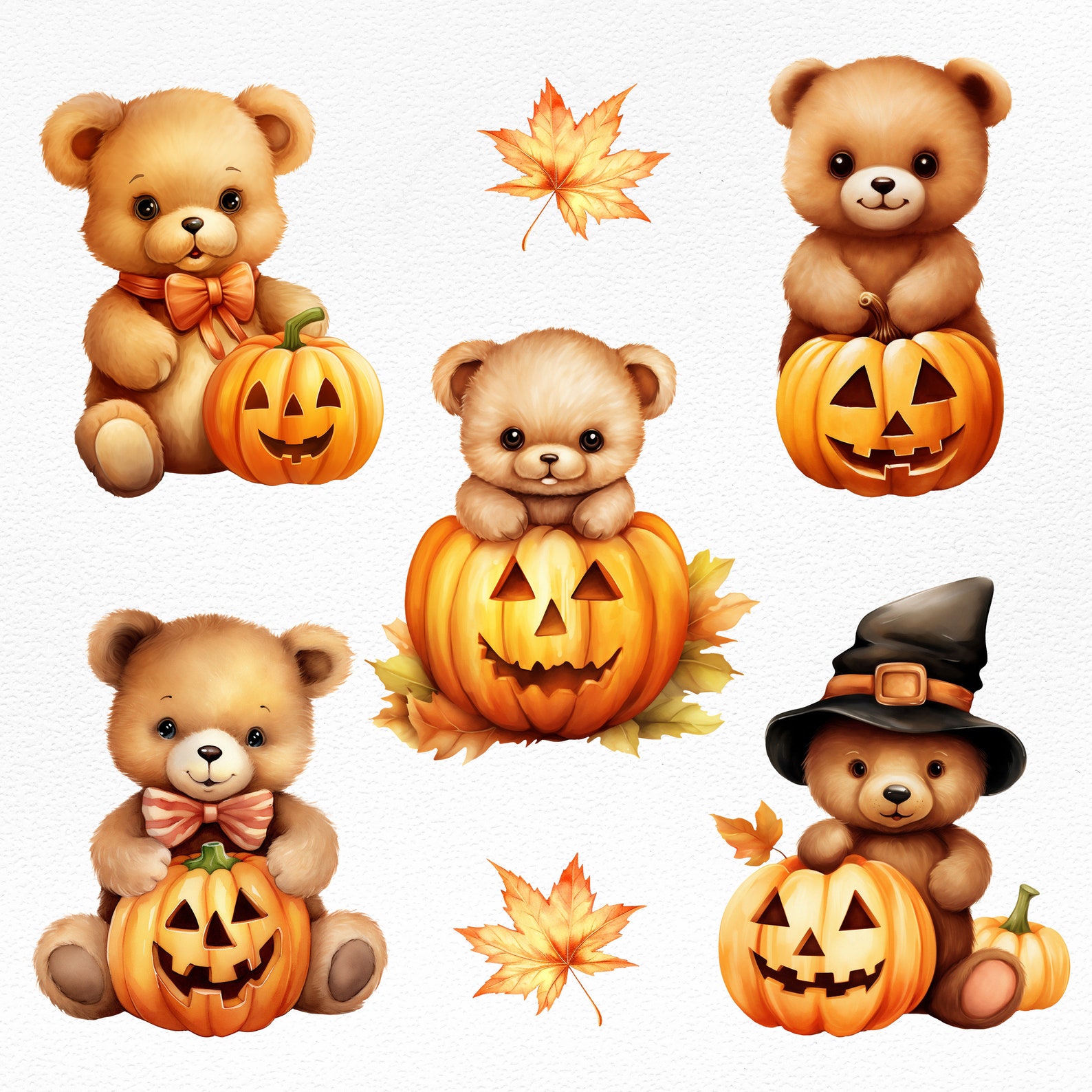 Cute Halloween Teddy Bear Clipart Png-watercolour Teddy Bears-teddy ...