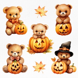 Cute Halloween Teddy Bear Clipart Png-watercolour Teddy Bears-teddy ...