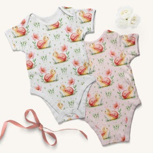 Cute Snail Seamless Pattern, Watercolor Snail Digital Paper, Animal ...