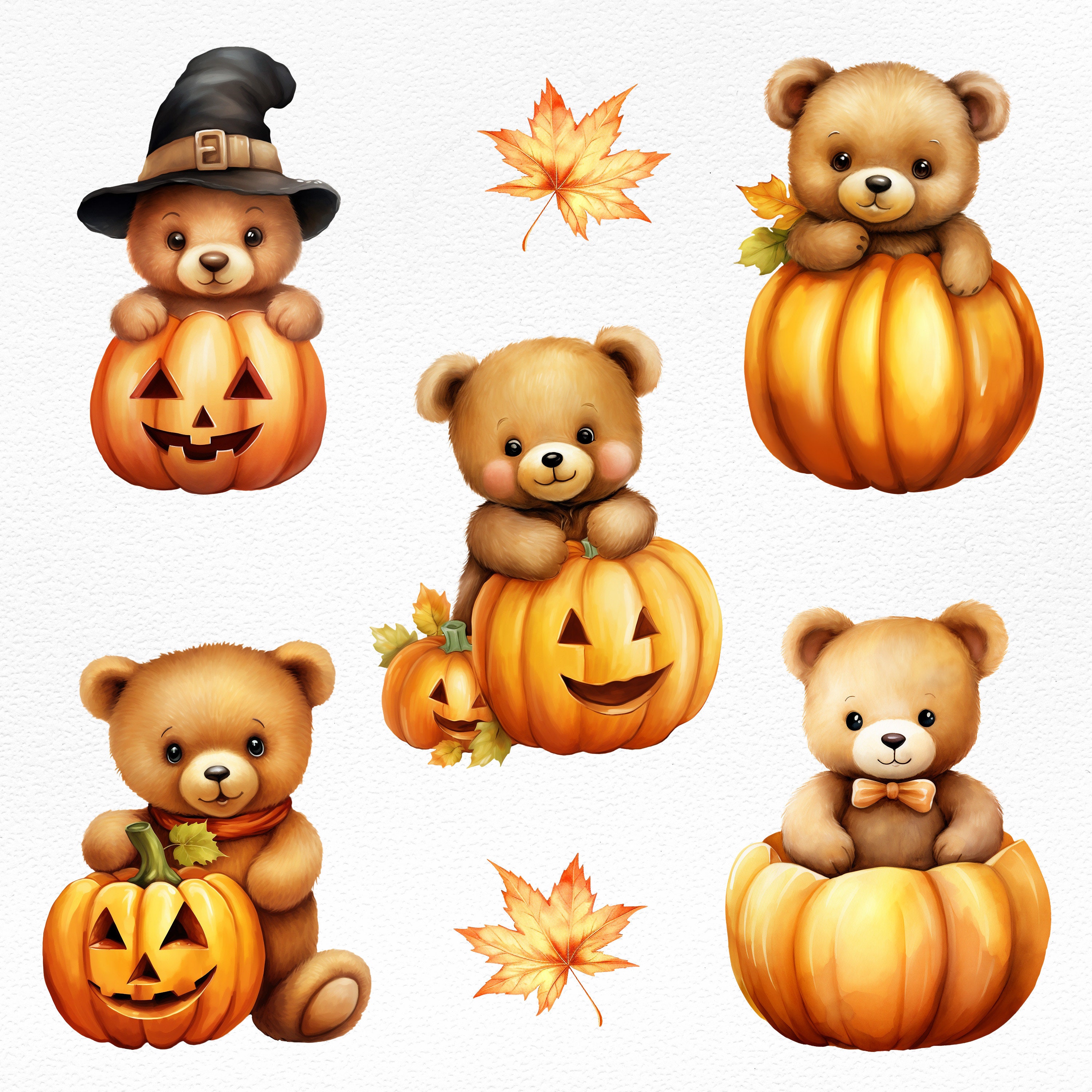 Cute Halloween Teddy Bear Clipart Png-watercolour Teddy Bears-teddy ...