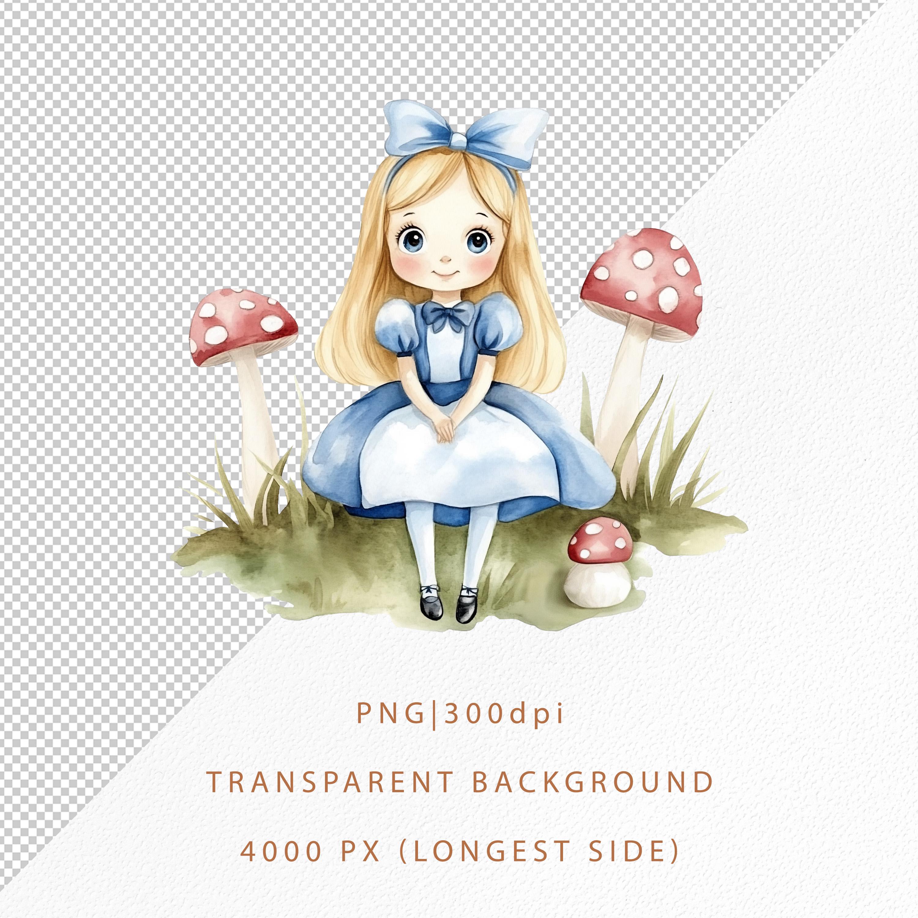 Alice in Wonderland Clipart - Cute Fairy Tale Illustration, Storybook ...