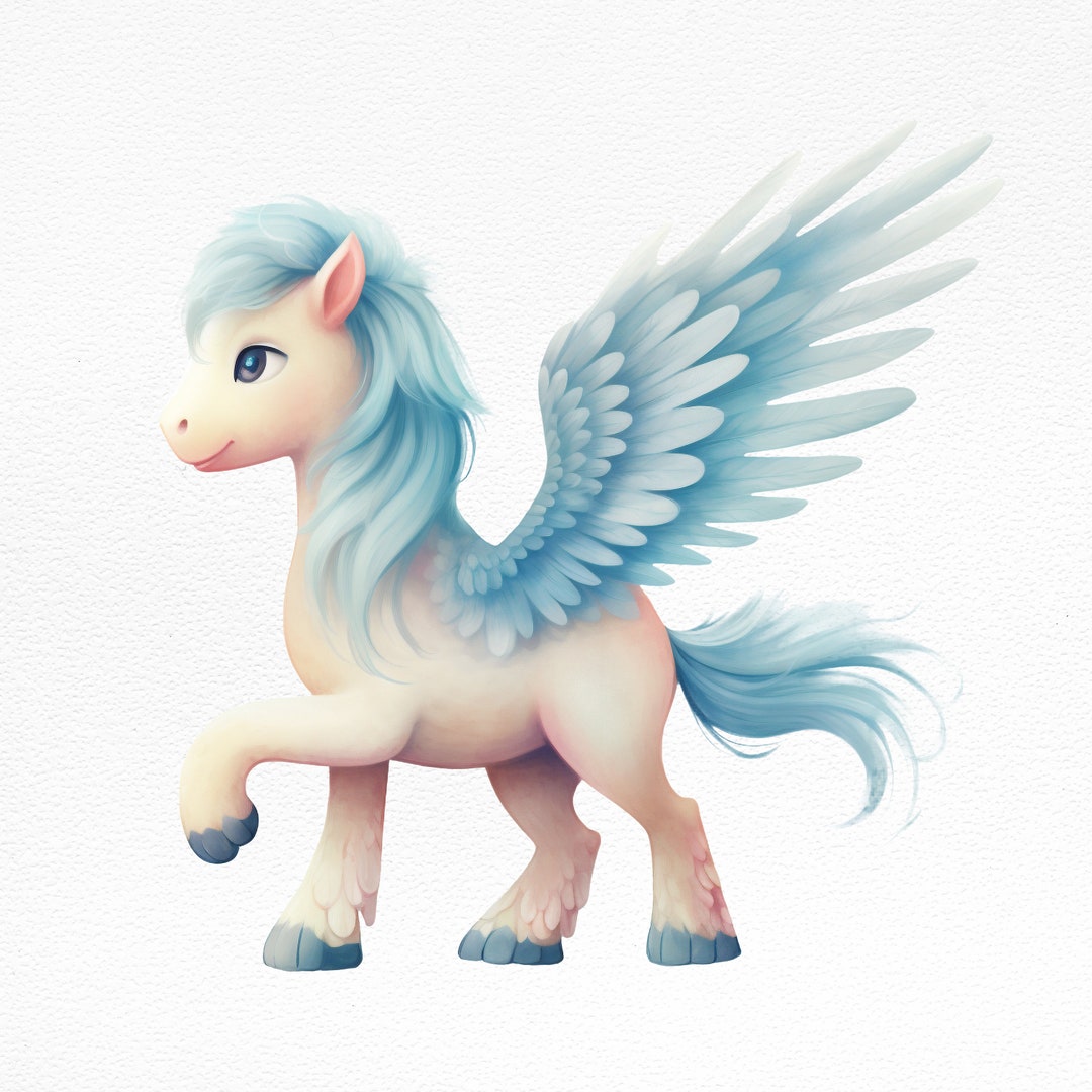 Fairy Tale Pegasus Clipart-baby Shower Clip Art Png-clipart Invitation ...