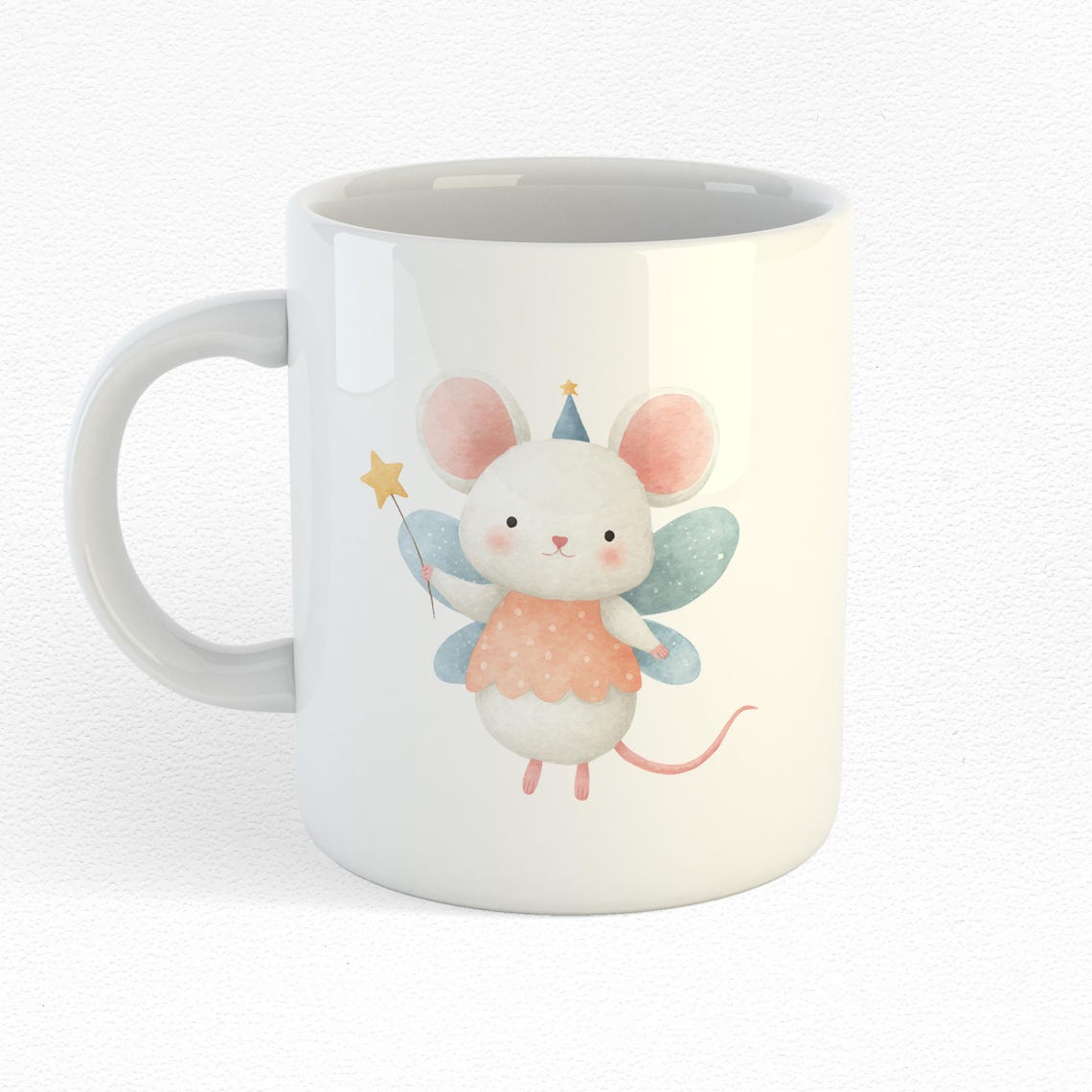 Fairy Mouse Clipart PNG | Watercolor Mouse With Wings, Star Wand ...