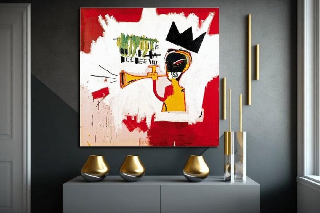 Jean Michel Basquiat Trumpet, Basquiat Wall Art, Basquiat Poster ...