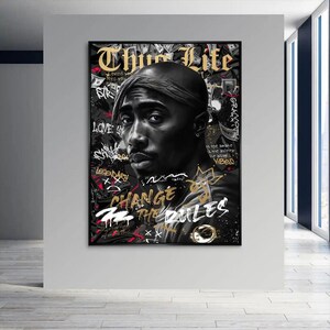 Tupac Shakur Quotes Canvas Hip-hop Music Lover Gift Tupac Quotes Poster ...
