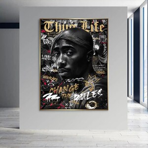 Tupac Shakur Quotes Canvas Hip-hop Music Lover Gift Tupac Quotes Poster ...