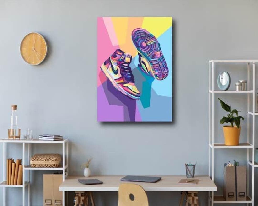 9 Sneakers Painting Nike Painting Sneakers Wall Art Canvas Air Force ...