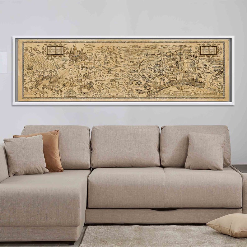 Harry World Map Art, Home Decor Wall Art, Harry World Map, Map Digital ...