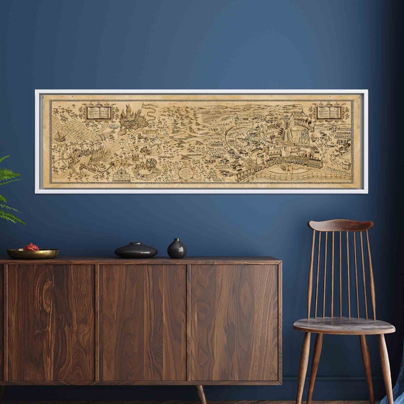 Harry World Map Art, Home Decor Wall Art, Harry World Map, Map Digital ...