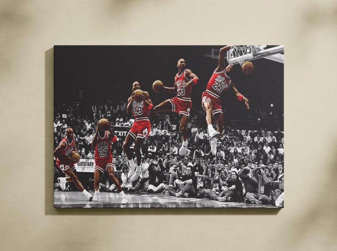 Basketball Poster Canvas, NBA Legends Shot Poster Print, Basketball ...