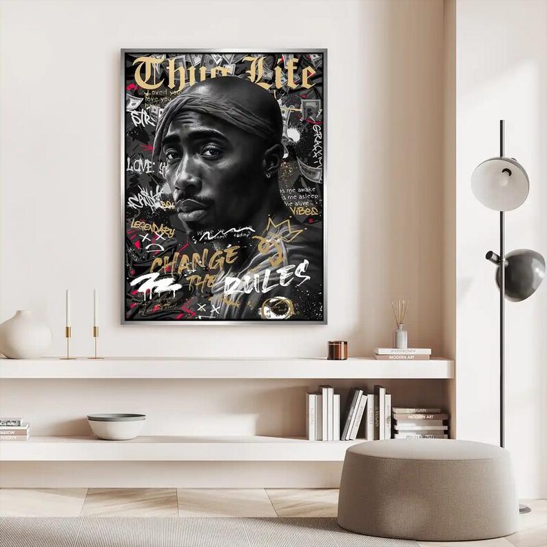 Tupac Shakur Quotes Canvas Hip-hop Music Lover Gift Tupac Quotes Poster ...