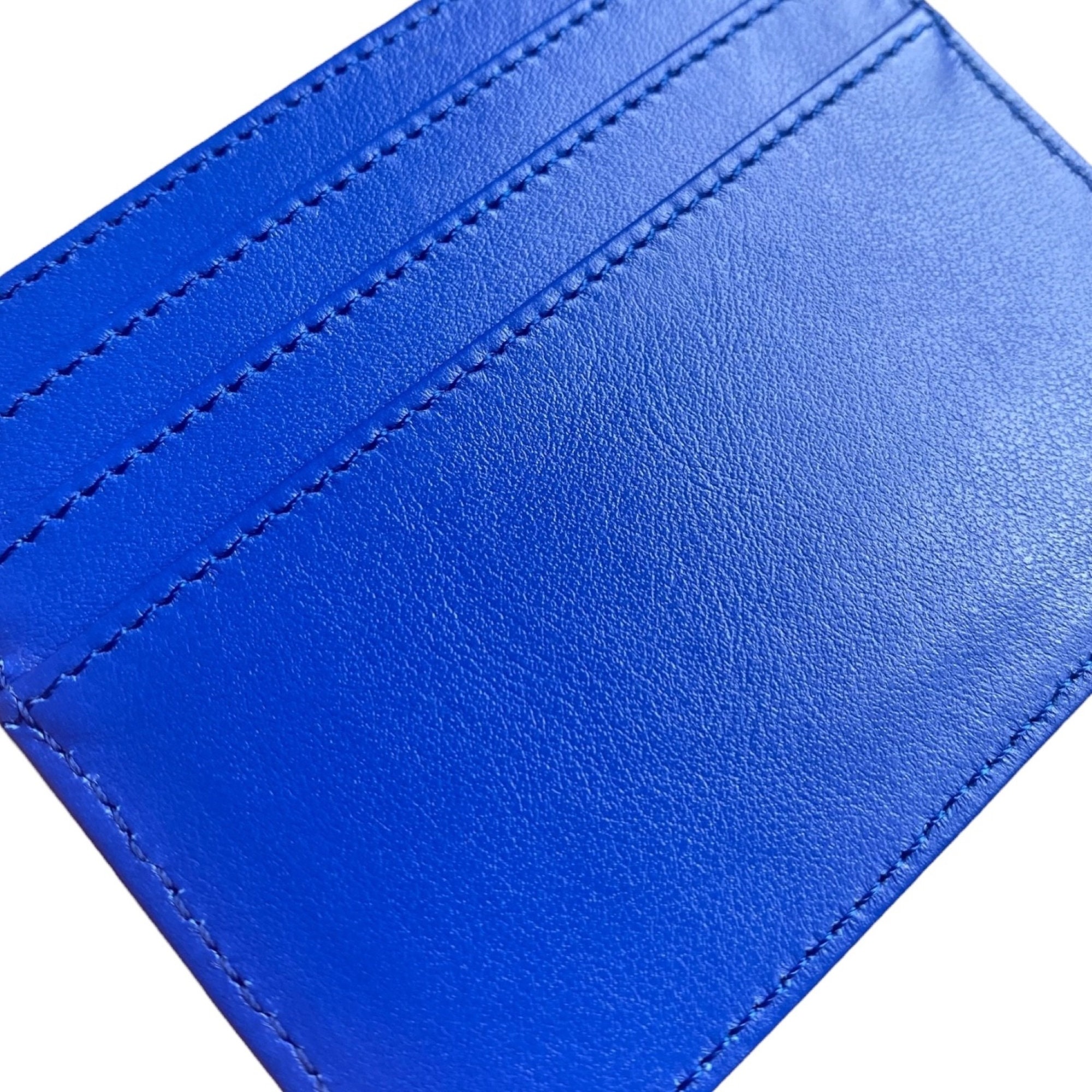 Minimalist Wallet, Blue Genuine Leather Slim Card Holder Wallet ...
