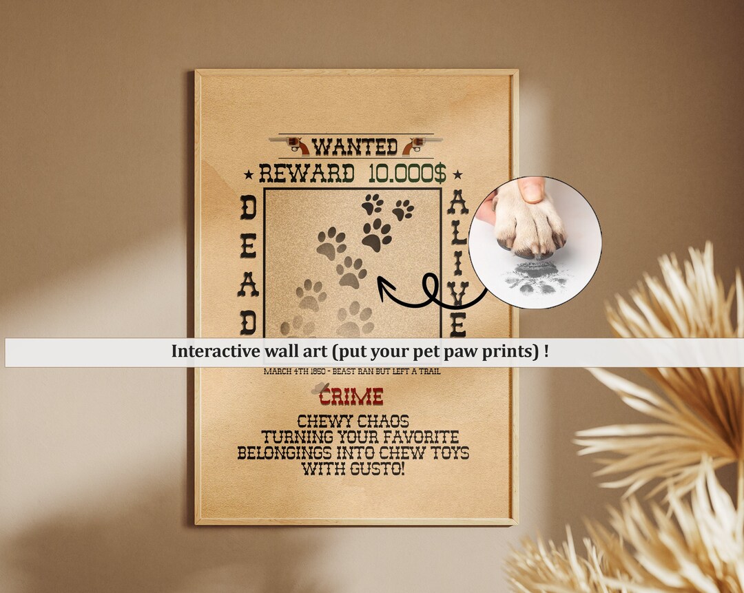 CHEWY CHAOS Wanted Poster L Digital Printing L Printable Wall Art Print ...
