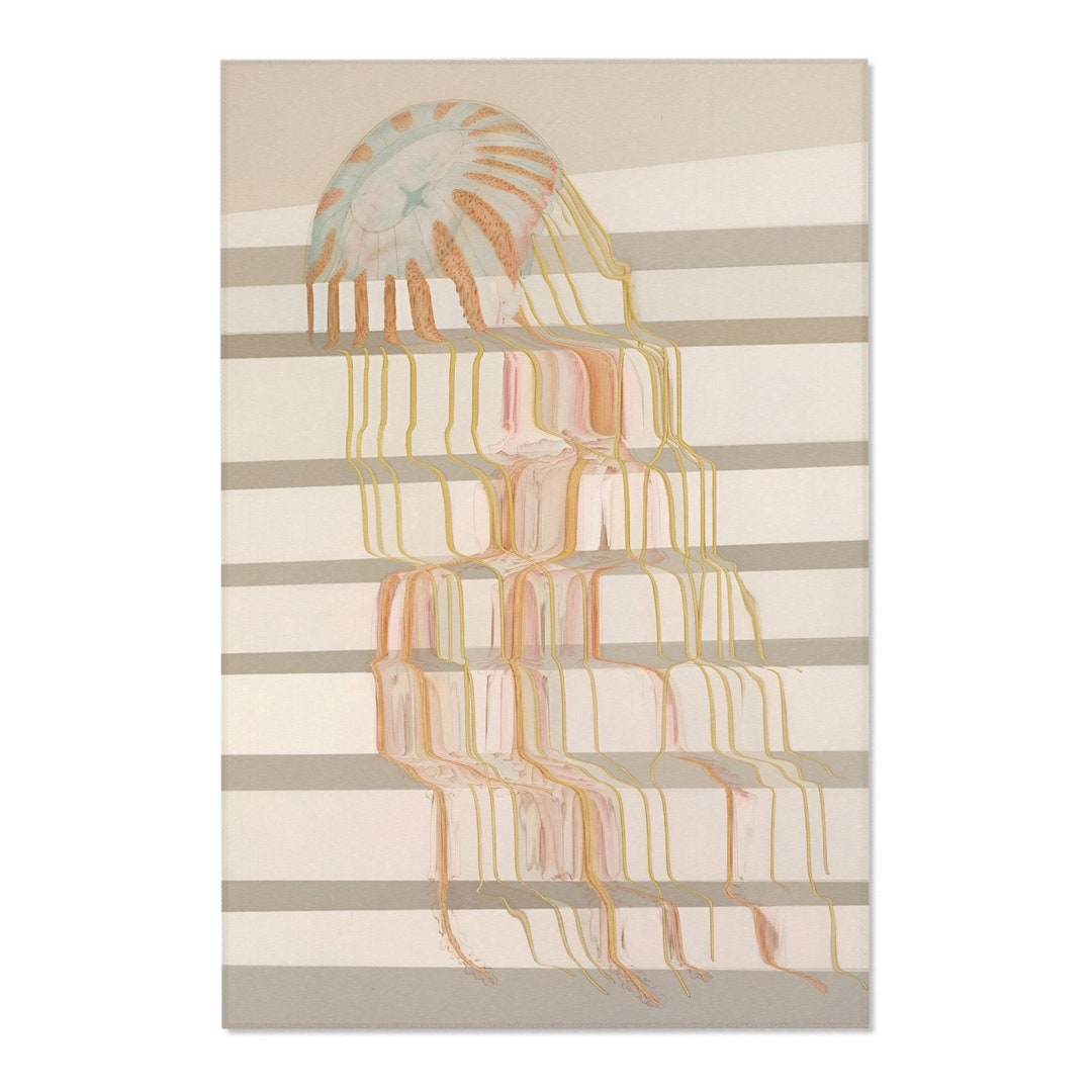 Melting Phantom Rug,nautical Rugs,jellyfish Themed Decor,nautical Decor ...