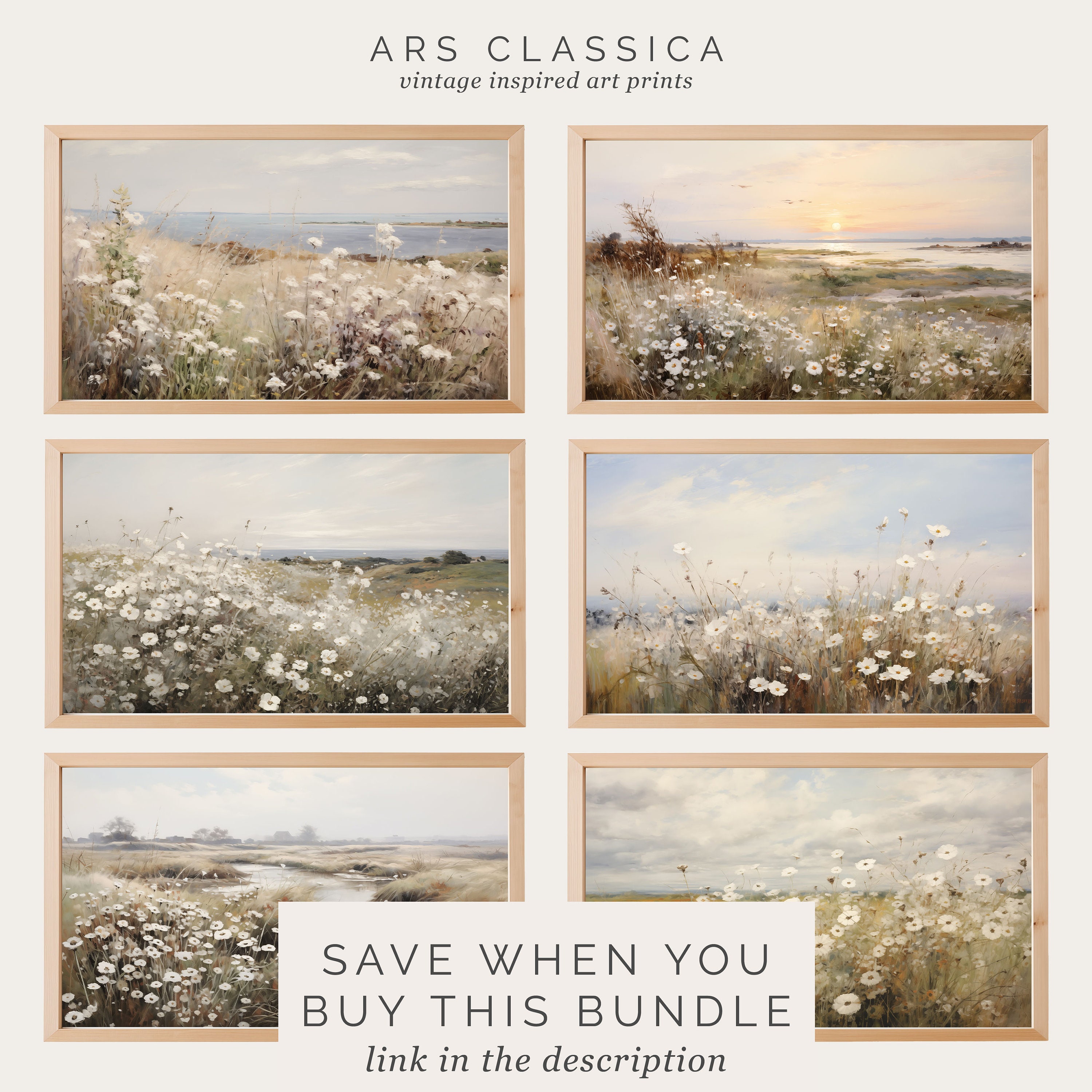 Spring Wildflower Field, Samsung Frame TV Art, Flower Meadow, Country ...