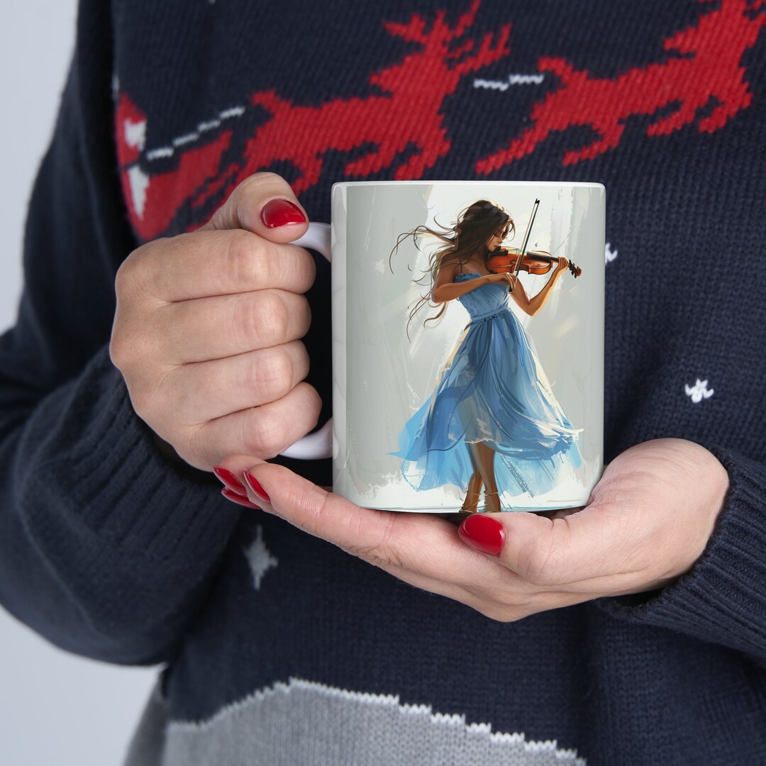 Mug for Musician Violin Player Girl Playing Violin Unique Gift for ...