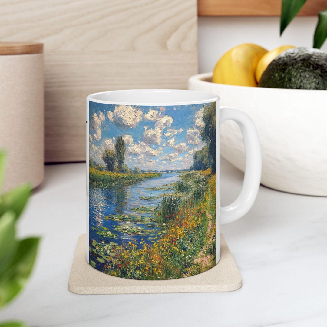 Mug With Landscape Painting Gift for Her by Claude Monet Coffee Mug for ...