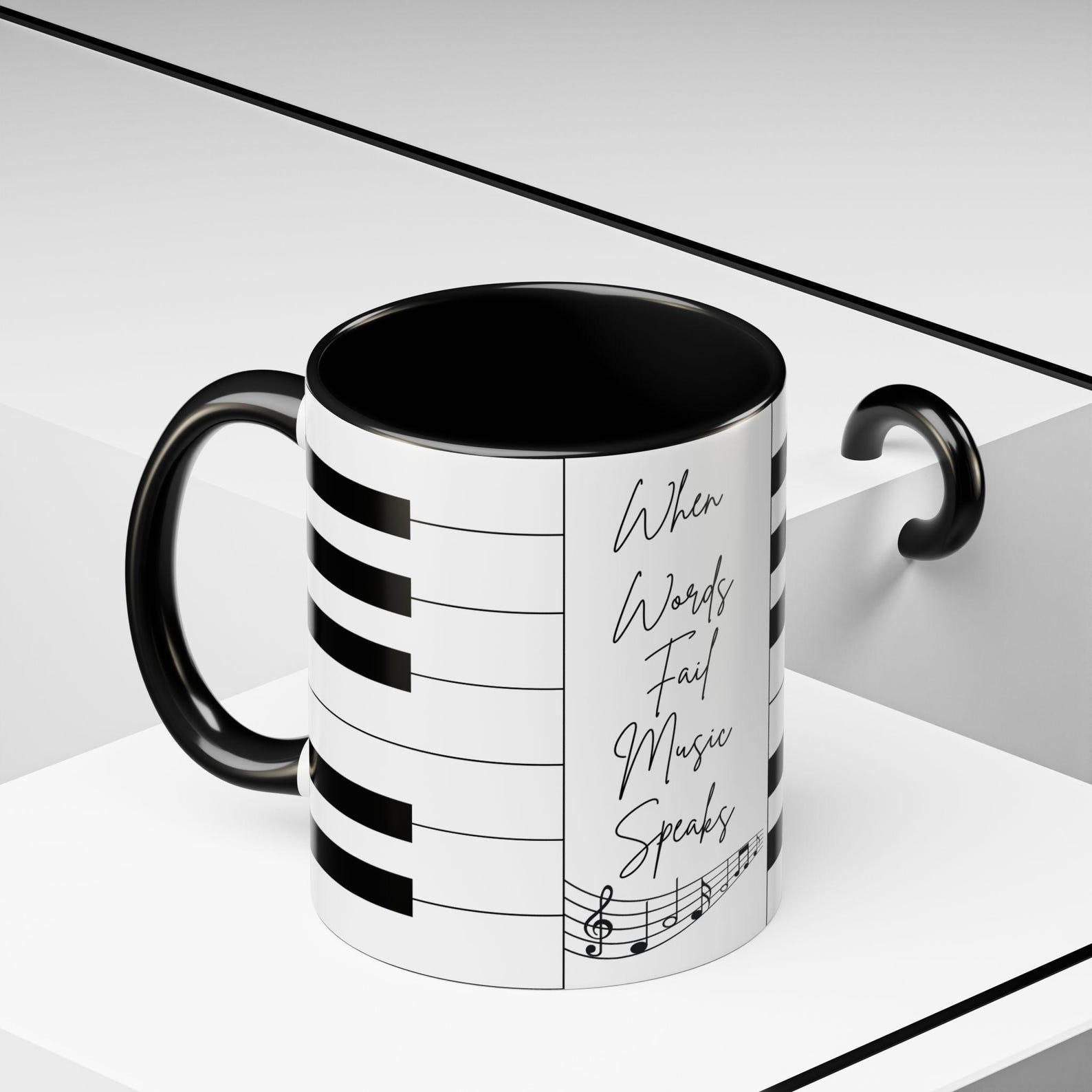 Piano Keyboard Mug Music Teacher Gift Music Quote Mug Music Room Decor ...