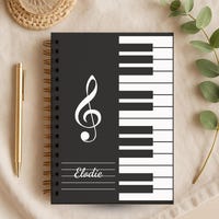 Music Notes Custom Treble Clef Journal From Your Photo With Custom ...