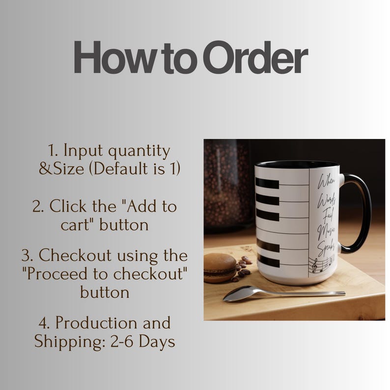 Piano Keyboard Mug Music Teacher Gift Music Quote Mug Music Room Decor ...
