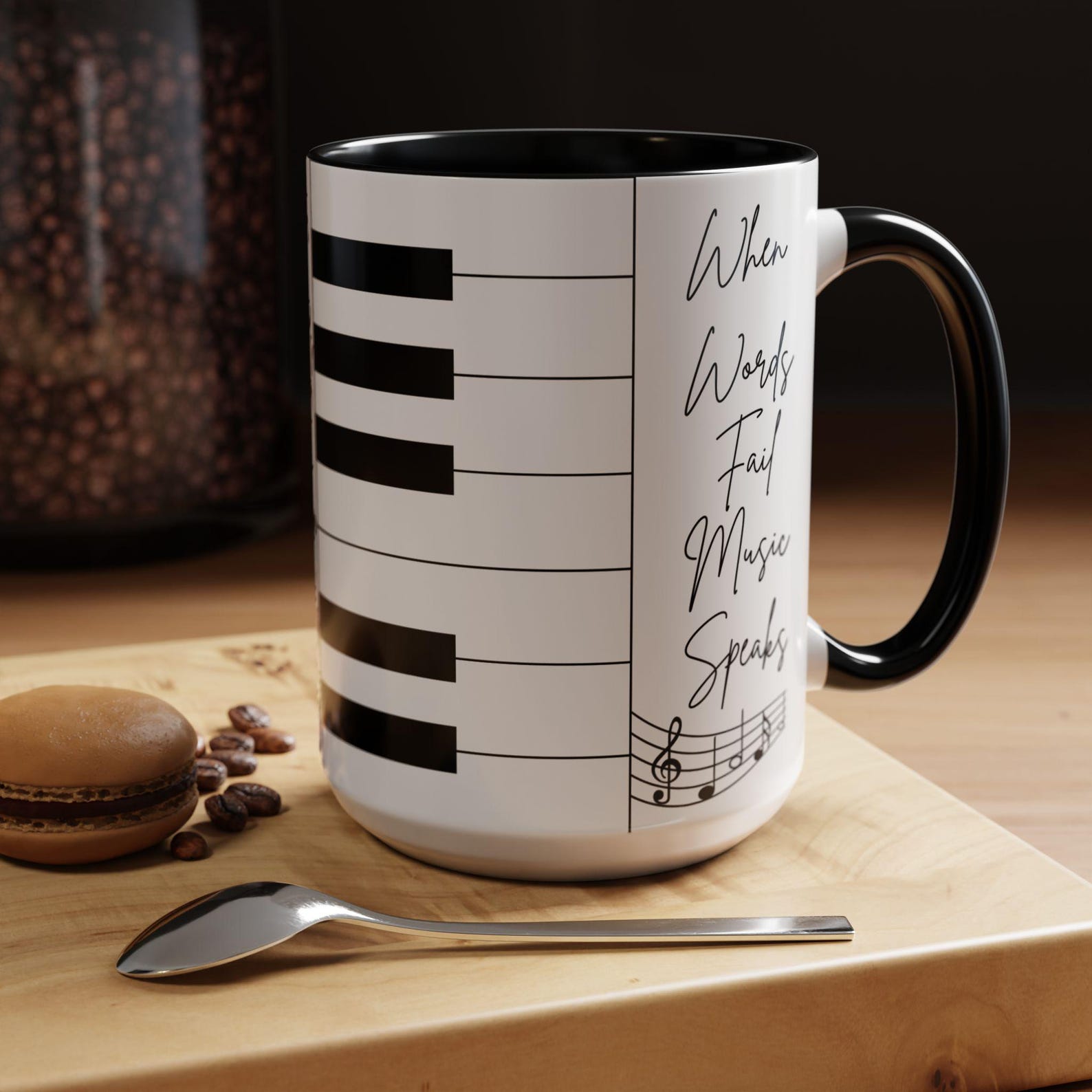 Piano Keyboard Mug Music Teacher Gift Music Quote Mug Music Room Decor ...