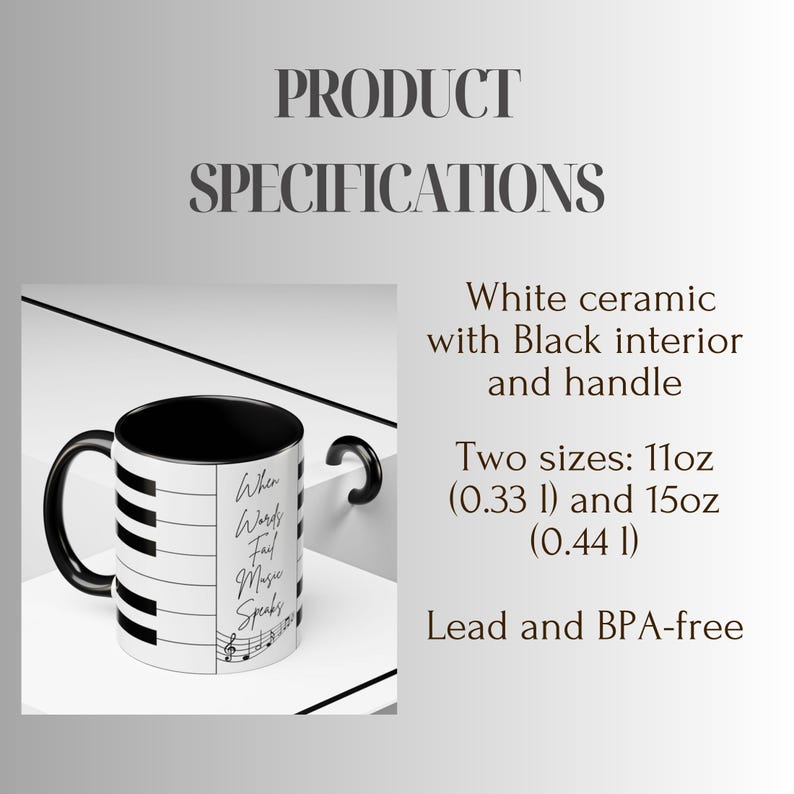 Piano Keyboard Mug Music Teacher Gift Music Quote Mug Music Room Decor ...
