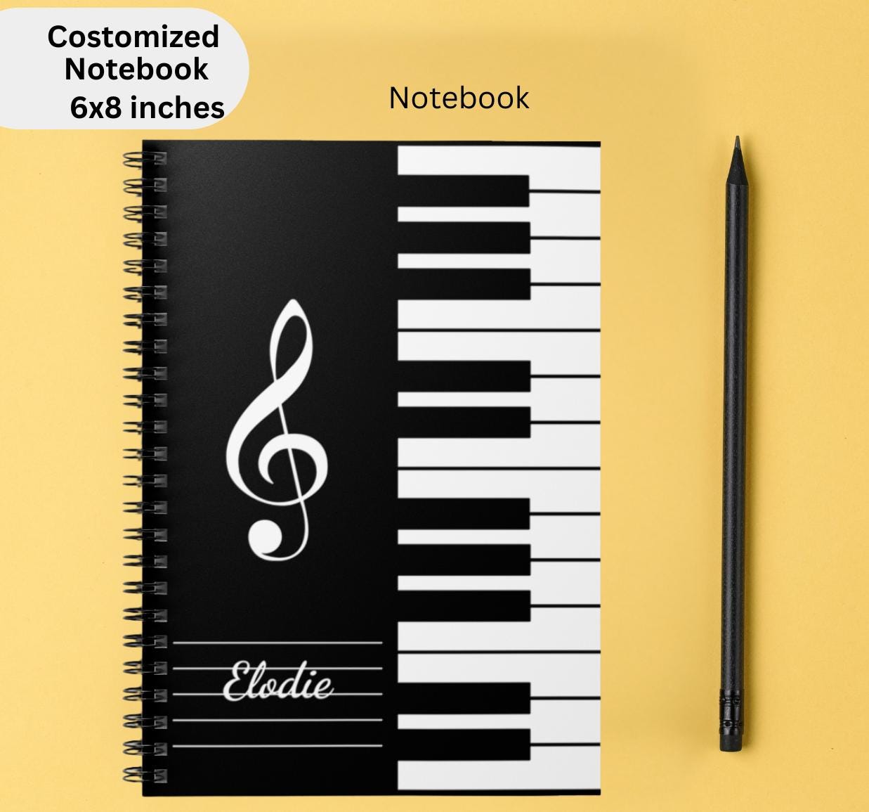 Personalized Music Notebook Gift Idea for Teacher Appreciation Gift for ...
