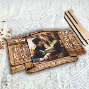 Personalized Photo From Our First Kiss, Till Our Last Breath Wooden ...
