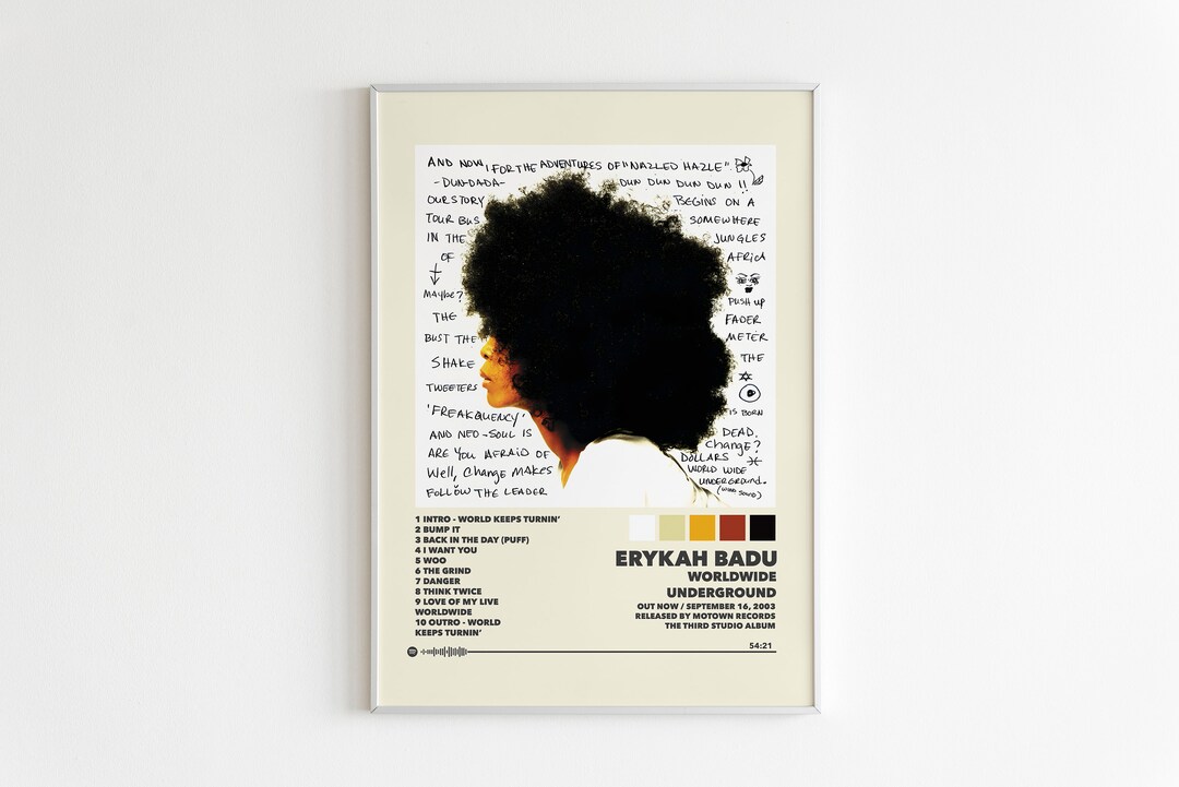 Erykah Badu Posters / Worldwide Underground Poster, Erykah Badu ...