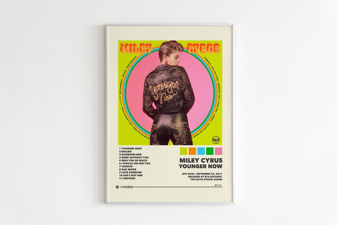 Miley Cyrus Posters / Younger Now Poster, Album Cover Poster, Print ...
