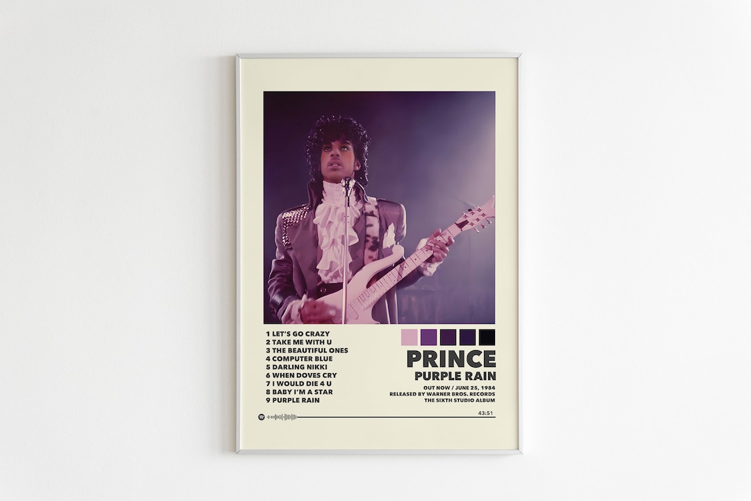 Prince Posters, Purple Rain Poster, Album Cover Poster,poster Print ...