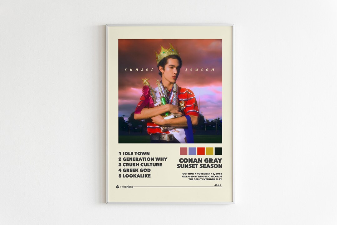 Conan Gray Posters, Sunset Season Poster, Album Cover Poster,poster ...