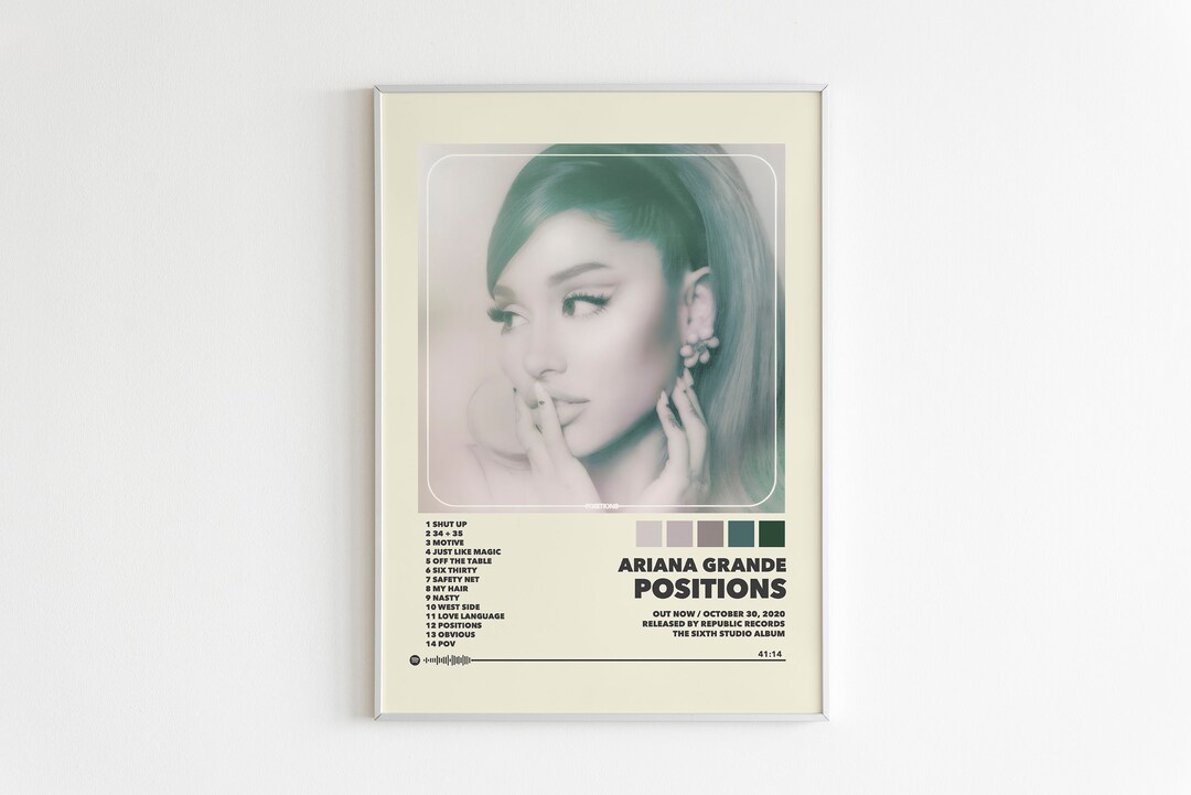 Ariana Grande Posters / Positions Poster / Album Cover Poster, Poster ...