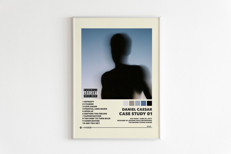Daniel Caesar Posters Case Study 01 Album Poster Tracklist Album Cover Poster Poster Print Wall ...