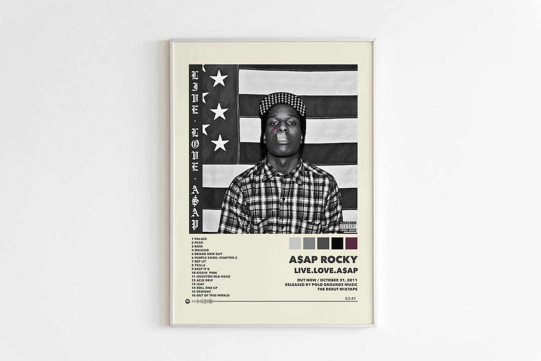 ASAP Rocky Poster / Live Love ASAP Poster / Album Cover Poster Poster ...