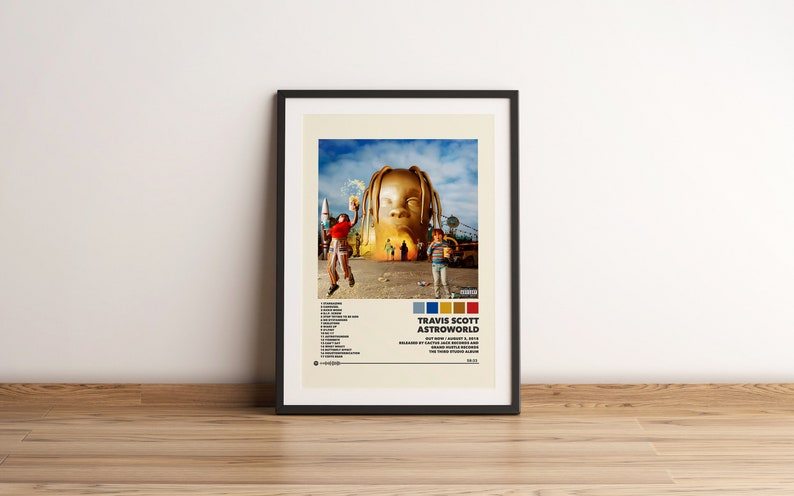 Travis Scott Poster Astroworld Poster Tracklist Album Cover Poster ...