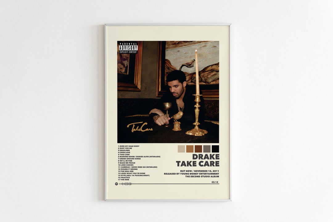 Drake Poster / Take Care Poster, Album Cover Poster Poster Print Wall Art, Custom Poster, Home ...