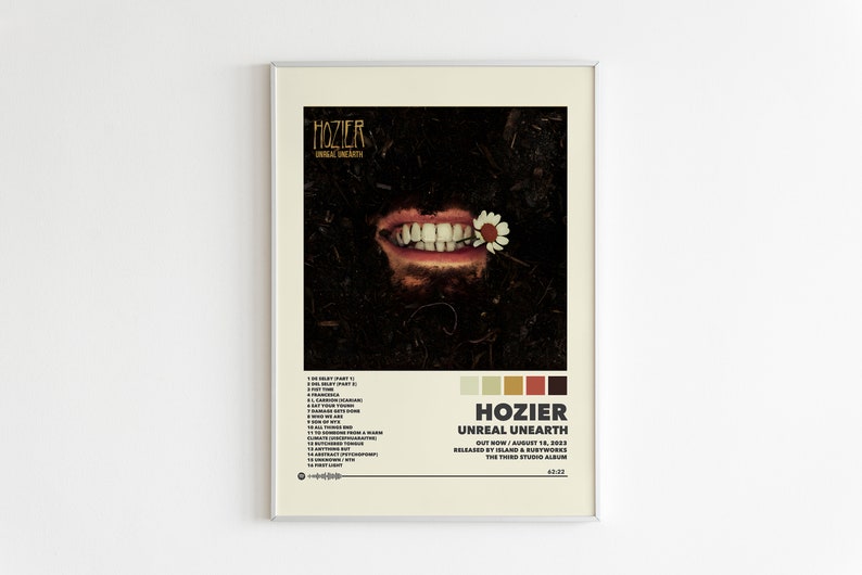 Hozier Posters / Unreal Unearth Poster, Tracklist Album Cover Poster ...