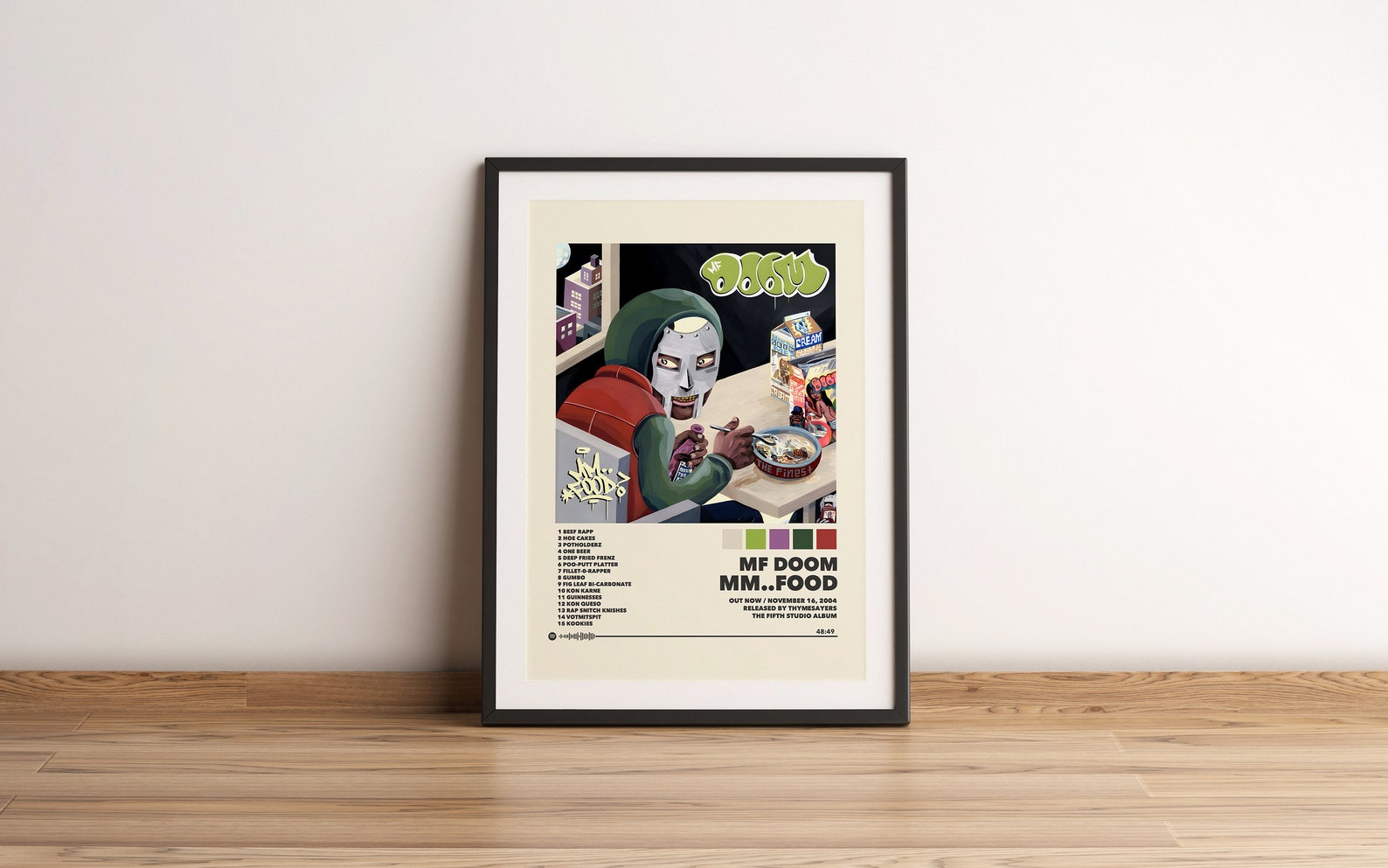 MF DOOM Posters / Mm... Food Poster, Tracklist Album Cover Poster ...