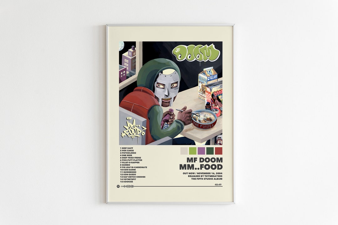 MF DOOM Posters / Mm... Food Poster, Tracklist Album Cover Poster ...