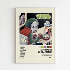 MF DOOM Posters / Mm... Food Poster, Tracklist Album Cover Poster ...