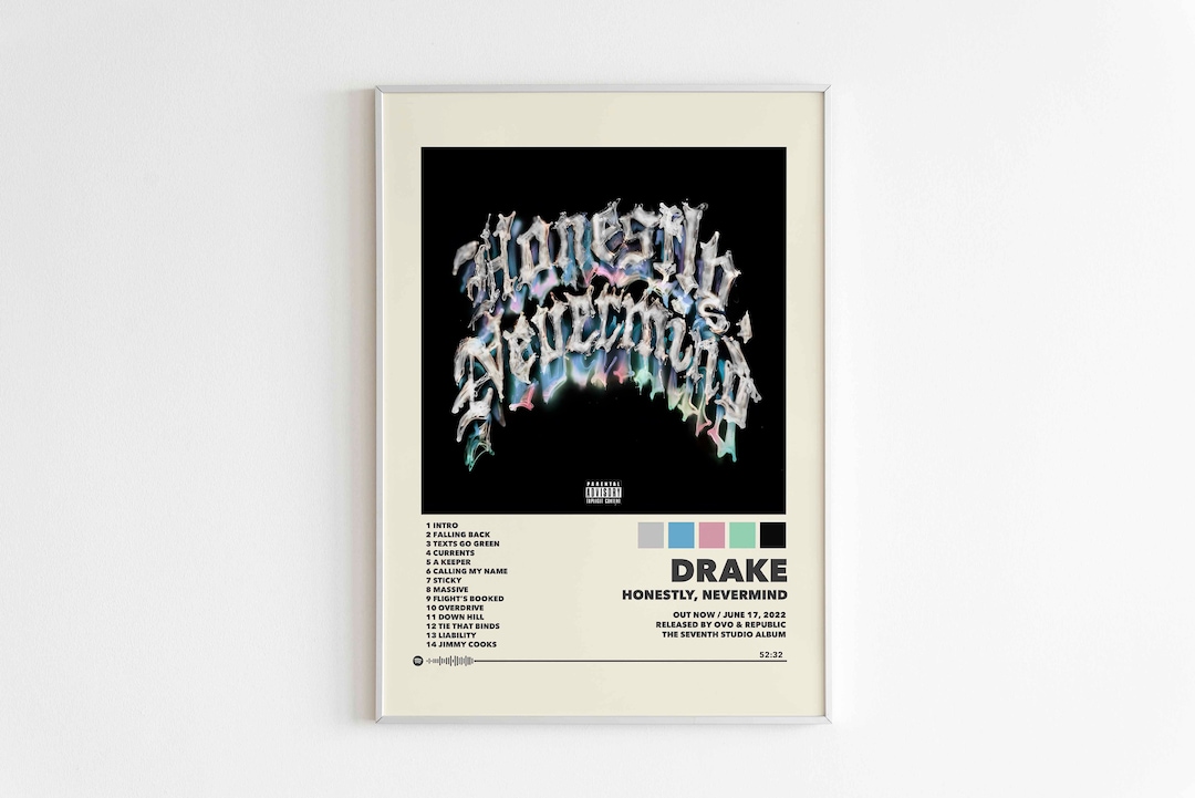 Drake Posters / Honestly, Nevermind Poster, Album Cover Poster Poster ...