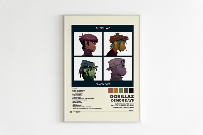 Gorillaz Posters / Demon Days Poster / Album Cover Poster, Print Wall ...