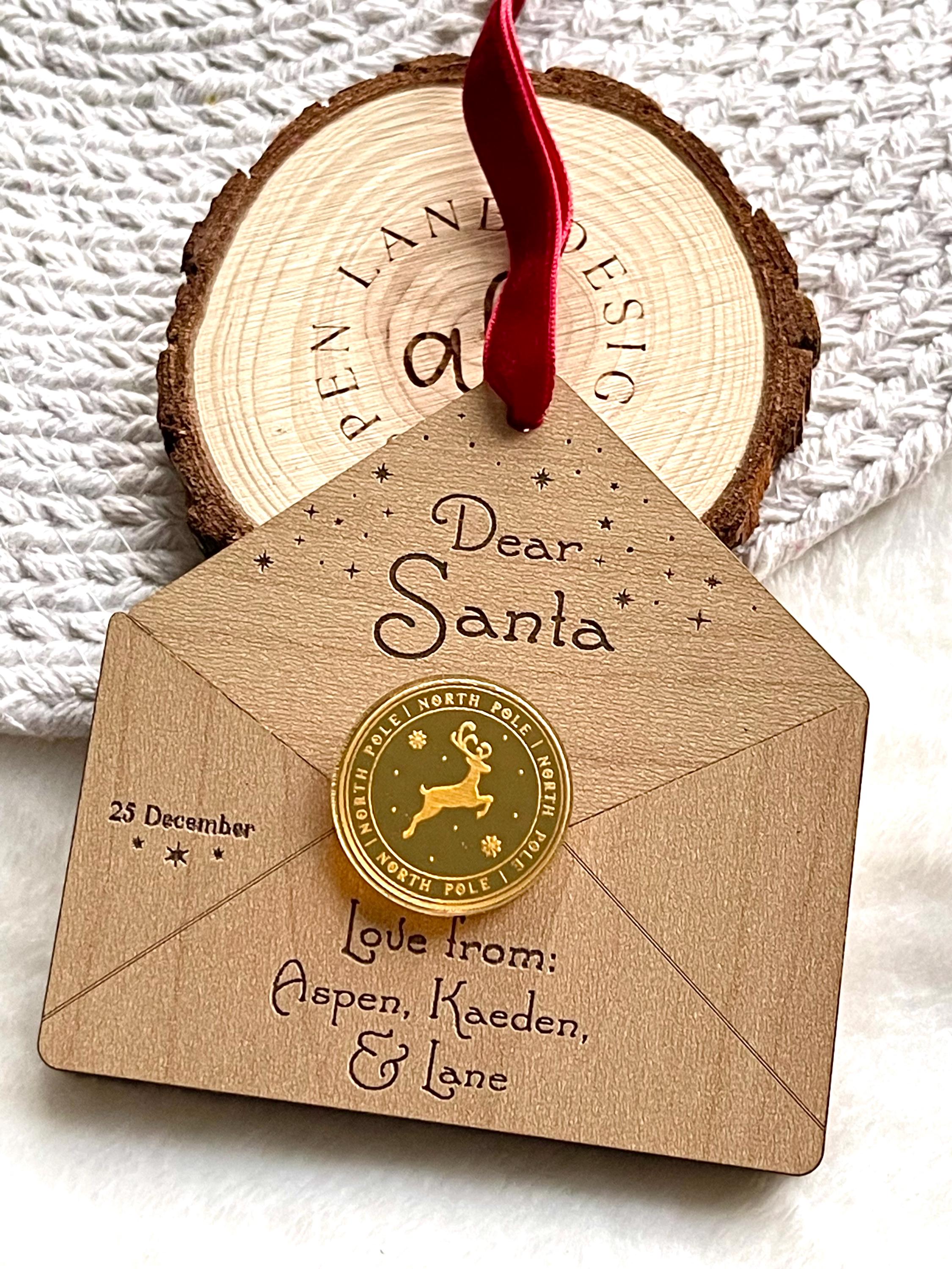 Letter to Santa Ornament, Santa List Envelope Ornament, Dear Santa ...