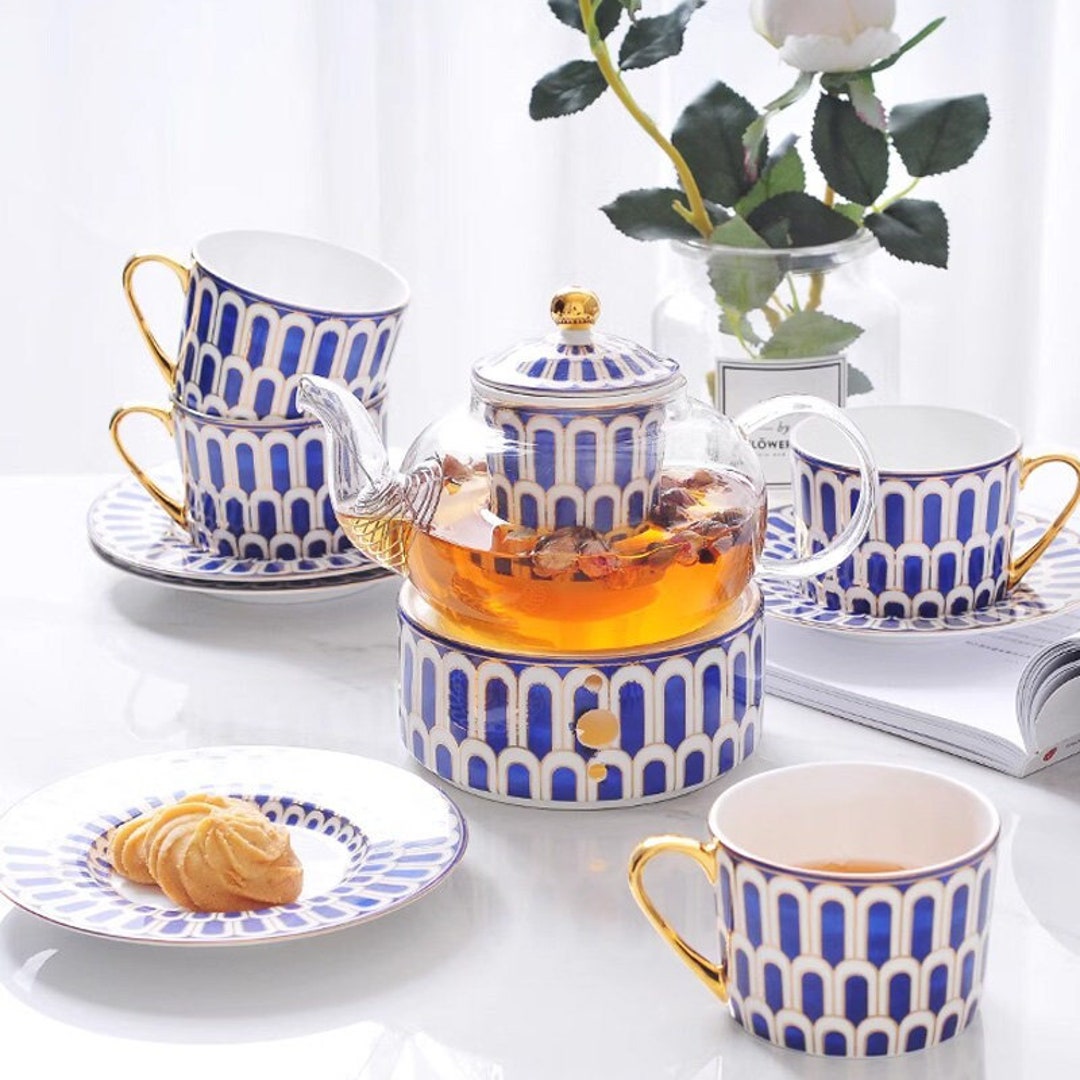 Glass Ceramic Flower Tea Set Heat-resistant Fruit Flower Teapot Teapot ...