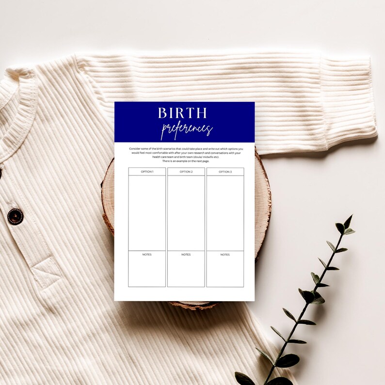Labour and Birth Preferences Worksheet | Easy-to-use Birth Plan PDF ...
