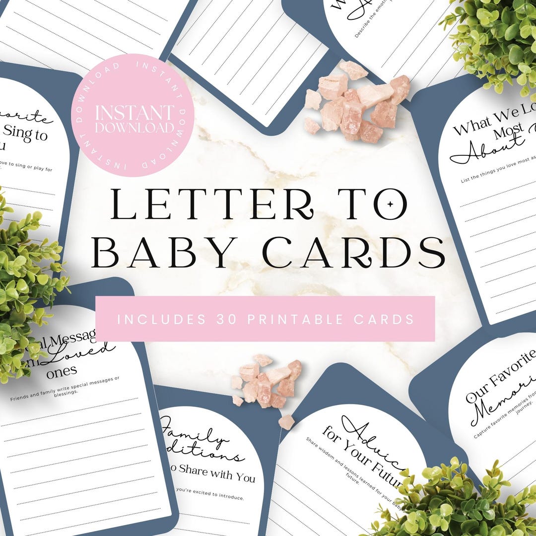 Editable Letters to Baby Card Templates | Printable & Editable Baby ...