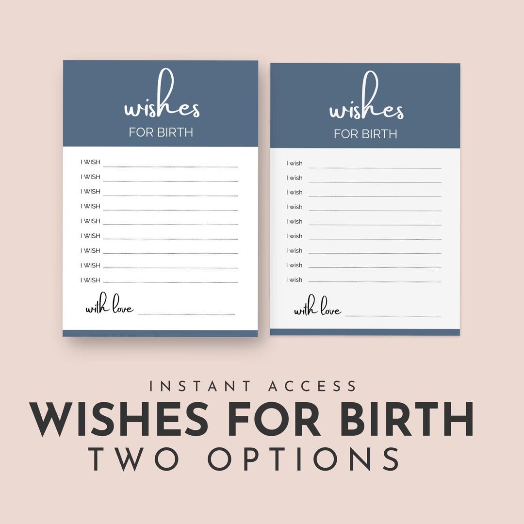Wishes for Birth | Dark Green Birth Cards | Printable Birth Blessings ...