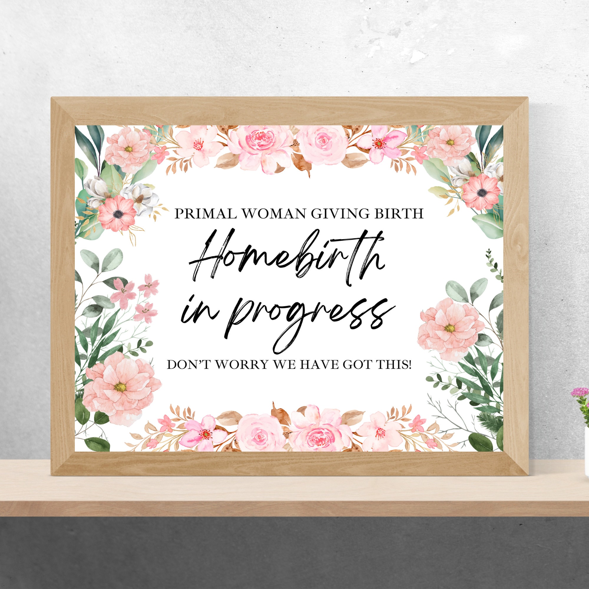 Homebirth in Progress Sign, Doula Sign, Door Sign, Natural Birth at ...