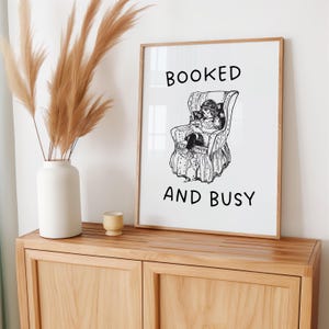 Booked and Busy Reading Poster | Vintage Classroom Art (digital ...